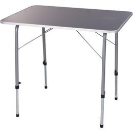 Spetebo - Metall Klapptisch 80x60 cm - höhenverstellbar - Outdoor Camping Tisch Gartentisch stabil