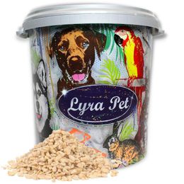 10 kg LYRA PET Erdnusskerne weiß gehackt Neue Ernte in 30 l Tonne