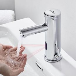 Auralum - Wasserhahn Bad Badarmatur Infrarot Sensor Wasserhahn Bad Automatisch Induktion Mischbatterie fürs Waschbecken Badezimmer Handwaschbecken