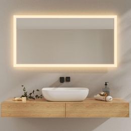 Badspiegel mit Beleuchtung led Wandspiegel Badezimmerspiegel, 120x60cm, Kaltweißes Licht - Emke