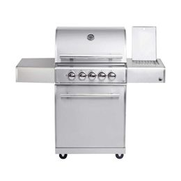 Allgrill Top-Line Modular chef m Gasgrill 3 Brenner/Seitenkocher/Backburner Grill mit Ablage