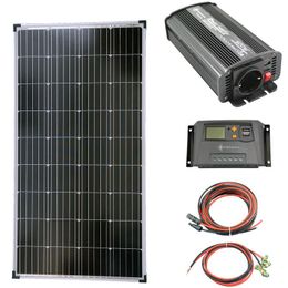 Solaranlage Komplettset Solartronics 1x130 Watt Solarmodul + 600 Watt Spannungswandler + Laderegler