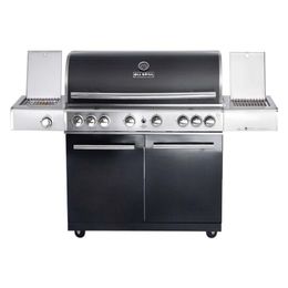 Allgrill Top-Line Modular chef xl Black Gasgrill 6 Brenner/Seitenkocher/Backburner Grill mit steakzone®