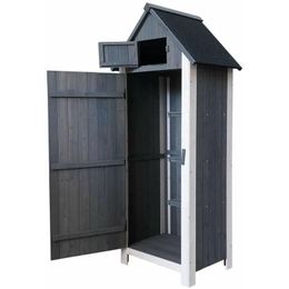 Gartenschrank Gardiun Kylie Gray 54x77x179 cm aus Holz