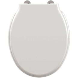Allibert - WC-Sitz Vito mit Absenkautomatik, abnehmbar, antibakterieller Duroplast Toilettendeckel, Top-Fix Befestigung von oben, universale o Form,