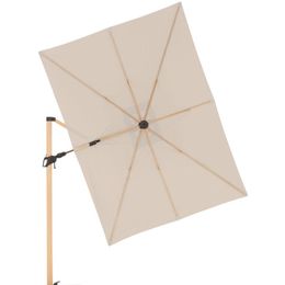 Doppler Alu Wood Pendel ax Ultra 220 x 300 cm Pendelschirm Ampelschirm 3 Farben 451268 820 Natur