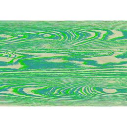 Holztapete türkis grün | Wohnzimmer und Büro Fototapete mit Holz Design ausgefallen | 3D Vliestapete in Holzoptik mit Grafik Muster - 270 x 400 cm (4