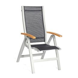 Klappsessel Florida Aluminium silber/Textilen schwarz Klapp-Sessel Klappstuhl - SonnenPartner