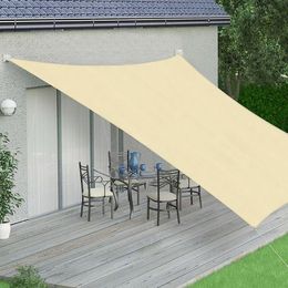 Mucola Sonnenschutzsegel Sonnensegel Sonnendach Windschutz Regenschutz Schattensegel Sonnenschutz Balkon Beschattung uv Schutz - Quadrat - 3,6x3,6 m - Sand