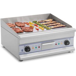 ROYAL CATERING - Elektro Grillplatte Griddleplatte Griddle Bräter Grill 60cm Glatt 2 x 3200 w Neu