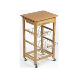 Dm Creation - kleiner Trolley aus massivem Bambus - 00013