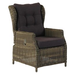 Lounge-Sessel Leona Rattanoptik Loungesessel Gartensessel 3 Farben zur Wahl Rattanoptik dark olive - Inko