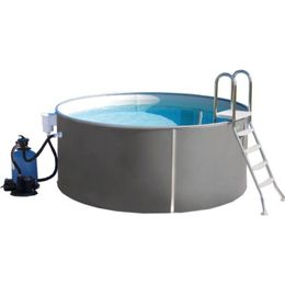 BWT Stahlwand-Poolset Premium 3,50 m - Komplett-Set inkl. Filteranlage - Aufstellbecken