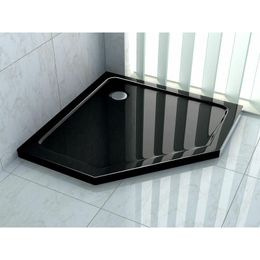 Glasdeals Duschtasse für pentagono 100 x 100 cm (schwarz) - Schwarz