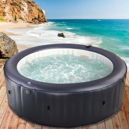 Whirlpool aufblasbar MSpa Muse Carlton für 6 Personen Ø204x70cm In-Outdoor Pool 125 Massagedrüsen Aufblasfunktion per Tastendruck - Brast