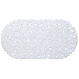 Antirutsch-Badewannenmatte/Duschmatte - Weiß - 68 x 35 cm - Rutschfeste PVC-Matte mit Saugnäpfen für Badewanne, Dusche & Boden - Weiß