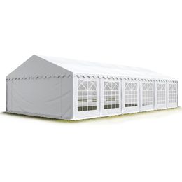 Toolport Party-Zelt Festzelt 6x12 m Garten-Pavillon -Zelt pvc Plane 700 n in weiß Wasserdicht - weiß
