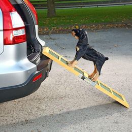 Mucola Hunderampe Hundetreppe Autorampe Einstiegshilfe Teleskop Rampe Auto Hunde