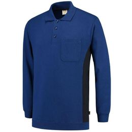 Tricorp - Sweatshirt Polokragen Bicolor Brusttasche RoyalblueNavy Gr. xxl