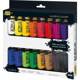 Kreul - Solo Goya Acrylfarben Set 16 x 20 ml Tuben Künstlerfarben