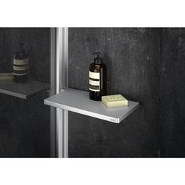 Hüppe Select + Shelf Regal zur Montage an Wandprofil, ohne Bohren, Silber matt (SL2101087) - Hüppe