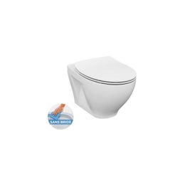 Cersanit - Wandhängendes wc ohne Flansch + nicht einklipsbarer Fallbremsdeckel (Dormorimles)