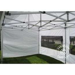 Dancover Faltzelt Faltpavillon Wasserdicht FleXtents pro 3x6m Weiß, Flammenhemmend, mit 6 Seitenwänden - Weiß