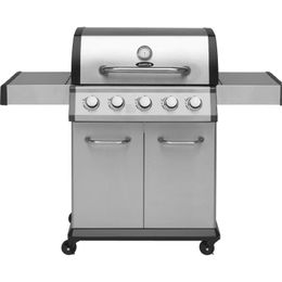 Gasgrill Geras silber / schwarz 4+1 Brenner - Justus