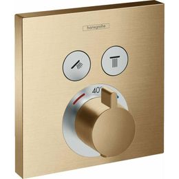 Hansgrohe ShowerSelect Thermostat, Unterputz, 2 Verbraucher, 15763, Farbe: Bronze gebürstet - 15763140