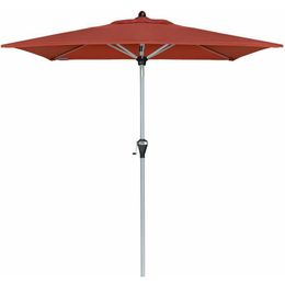 Doppler Sonnenschirm/ Kurbelschirm Active Auto Tilt 210 x 140 mit Höhenverstellung, 210 x 140 cm, terracotta, Bezug aus 100% Polyester, Stock aus Aluminium,