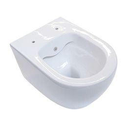 Aloni - Spülrandloses Wand Hänge wc mit Taharet/Bidet/Dusch-WC Funktion Weiß - Weiß