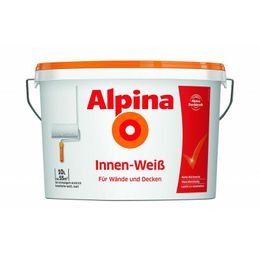 Alpina - Innenweiß Wandfarbe 10 l, hochdeckend, waschbeständig für Innen