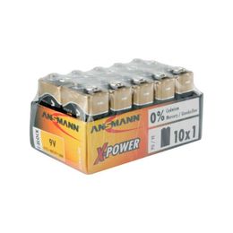 Ansmann ANS AL10 9V - Alkaline Batterie, 9-V-Block, 10er-Pack (5015711)