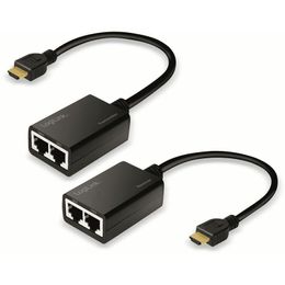 HDMI-Extender-Set HD0021, lan, 30 m, 1080p/60, Pigtail, 30 cm - Logilink