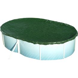 Abdeckplane Extra für ovale Swimming Pool Stahlwandbecken blau 730 x 370 cm - Steinbach