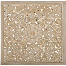 Beliani Wanddekoration Braun 60 x 60 cm mit eleganten Ornamenten Quadratisch Orientalisch Modern