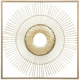 Beliani Wanddekoration Gold 50 x 50 cm im Strahlenkranz Design Quadratisch Modern - Gold