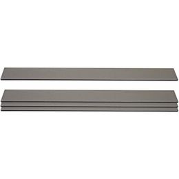 HHG - 4er Set Latten für WPC-Sichtschutz Savoie, Bretter Windschutz, ca. 1qm 180cm, grau - grey