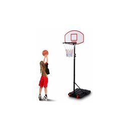 Costway - Basketballkorb Outdoor, Basketballstaender von 180 bis 210cm hoehenverstellbar, Basketballanlage mit Staender und Raedern, Basketballanlage