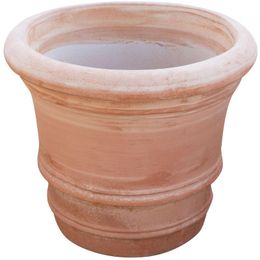 Biscottini Vase für draußen Retro-Vase aus Terrakotta Made in Italy Dekorativer Topf Pflanzschale Großer Topf Blumentopf Handgefertigt