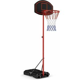 Basketballstaender rollbar Basketballkorb mit Staender 158 - 218cm hoehenverstellbar, Basketballanlage - Costway