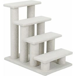 Costway Tiertreppe Katzentreppe, Kletterbaum Katzenbaum, Treppe für Katze bis 25 kg, Haustiertreppe Klein, Spielbaum 4 Aussichtplattformen, 61 x 41 x 60 cm,