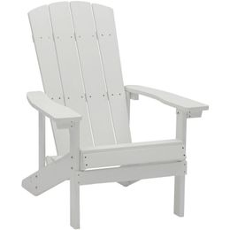 Home Deluxe Gartenstuhl Adirondack - carino, Farbe: Weiß - Material: Polystyrol, witterungsfest - Sitzbreite: 50 cm, Sitzhöhe: 25/38 cm, Sitztiefe: 48 cm i