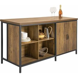 sobuy - KNL01-F Kücheninsel freistehend Küchenschrank Highborad Kommode Schrank Sideboard Bartisch Buffet Industrie-Design bht ca: 170x89x60cm