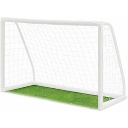 Fußballtor – Fußballtor mit Klicksystem für Garten in Weiß – Stabiles Fußball-Tor inklusive Netz & Tragetasche – 180 x 120 cm - ArtSport