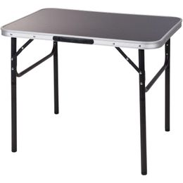 Spetebo Alu Campingtisch schwarz 75x55 cm - Klapptisch höhenverstellbar Picknick Tisch Koffertisch