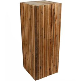 Spetebo - Holz Hocker eckig - 60 x 23 cm - Blumenhocker Klotz Blumenständer Blumen Säule