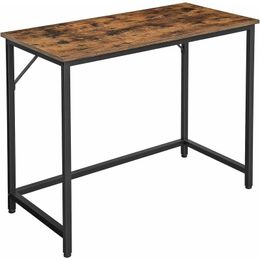 Songmics - vasagle Schreibtisch, Computertisch, schmaler Bürotisch, 100 x 50 x 75 cm, Arbeitszimmer, Homeoffice, Büro, einfacher Aufbau, Metall,