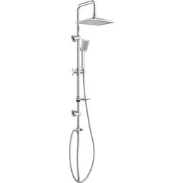 EISL® Eisl Duschsystem EASY COOL, Höhe 95 cm, Regendusche ohne Armatur, Duschsystem mit Seifenschale, Duschbrause, silberfarben
