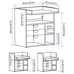 IKEA SMÅSTAD Wickel-/Schreibtisch